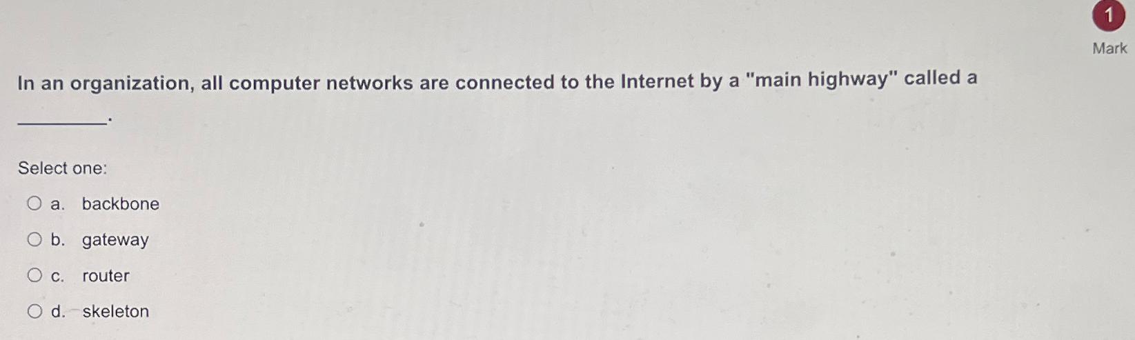 Solved In an organization, all computer networks are | Chegg.com