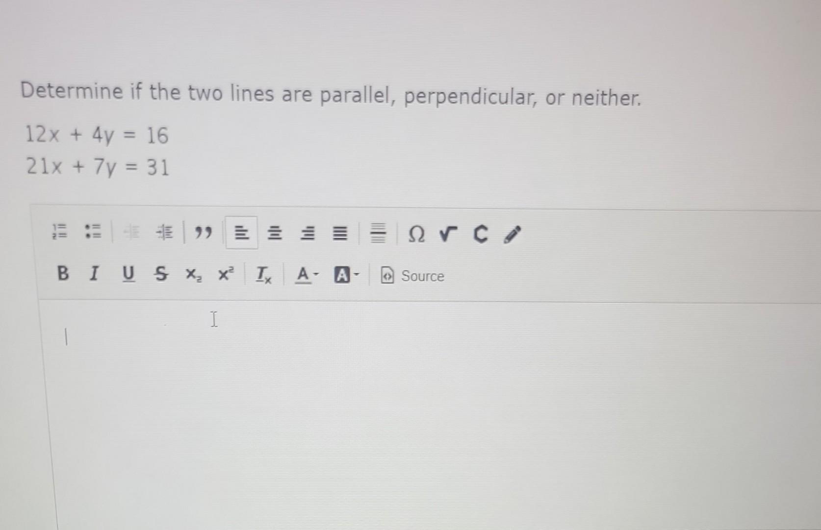 Solved Determine if the two lines are parallel, | Chegg.com