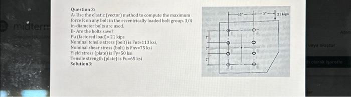 Solved Question 3: A-Use the elastic (vector) method to | Chegg.com