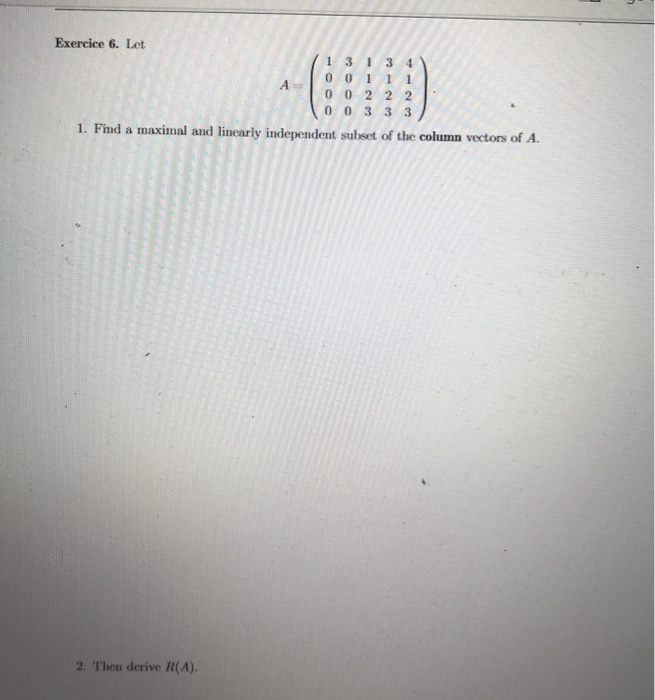Solved Exercice 5. Given the vectors X X2 , X3 (*) and x = 3 | Chegg.com Solved Exercice 5. Given the vectors X X2 , X3 (*) and x = 3 | Chegg.com