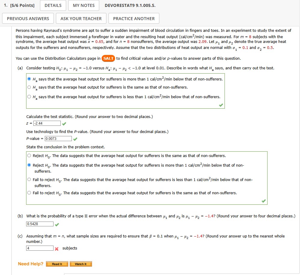 C) ﻿Assuming that m = ﻿n, ﻿what sample sizes are | Chegg.com
