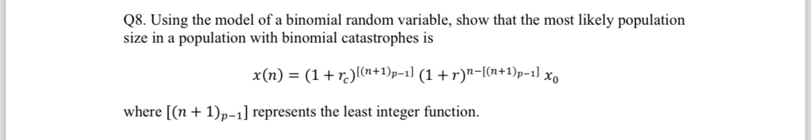 Solved Q8. ﻿Using the model of a binomial random variable, | Chegg.com