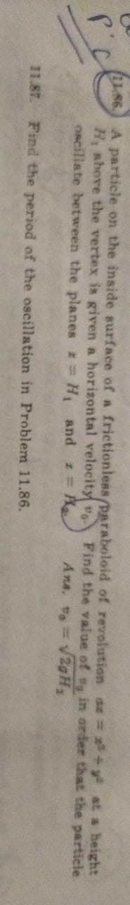 Solved A particle on the inside surface of a frictionless | Chegg.com