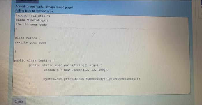 Solved Given a class Numerology. Now implement the class | Chegg.com