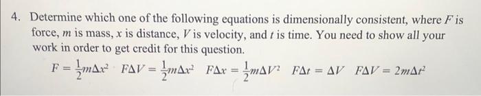 Solved Determine which one of the following equations is | Chegg.com