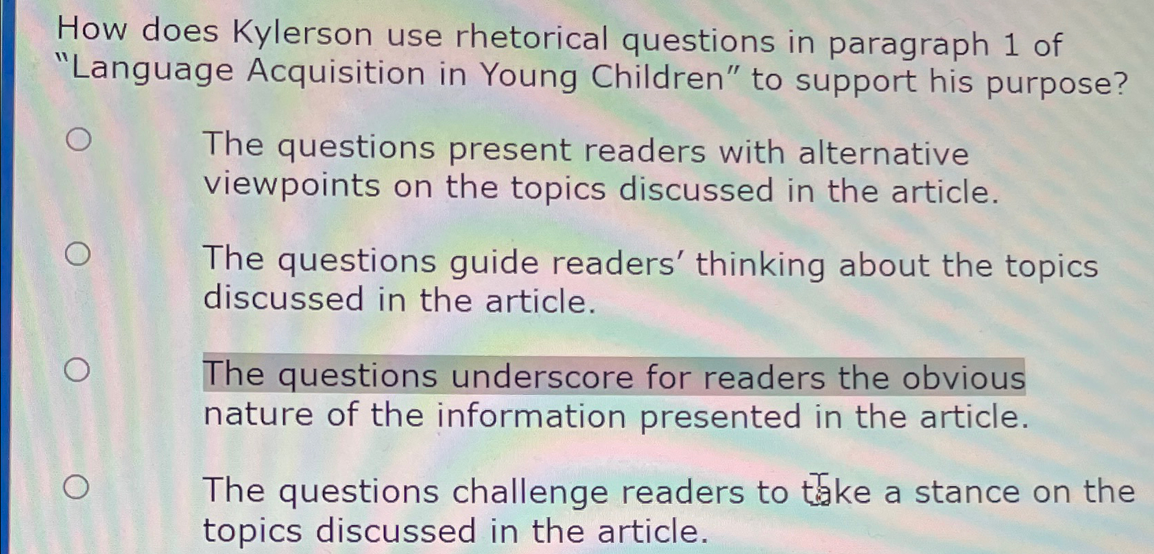 Solved How does Kylerson use rhetorical questions in | Chegg.com