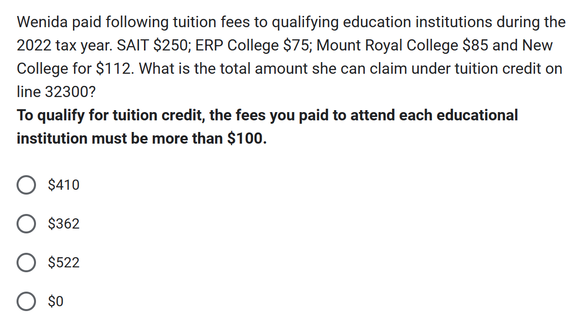Solved Wenida paid following tuition fees to qualifying | Chegg.com