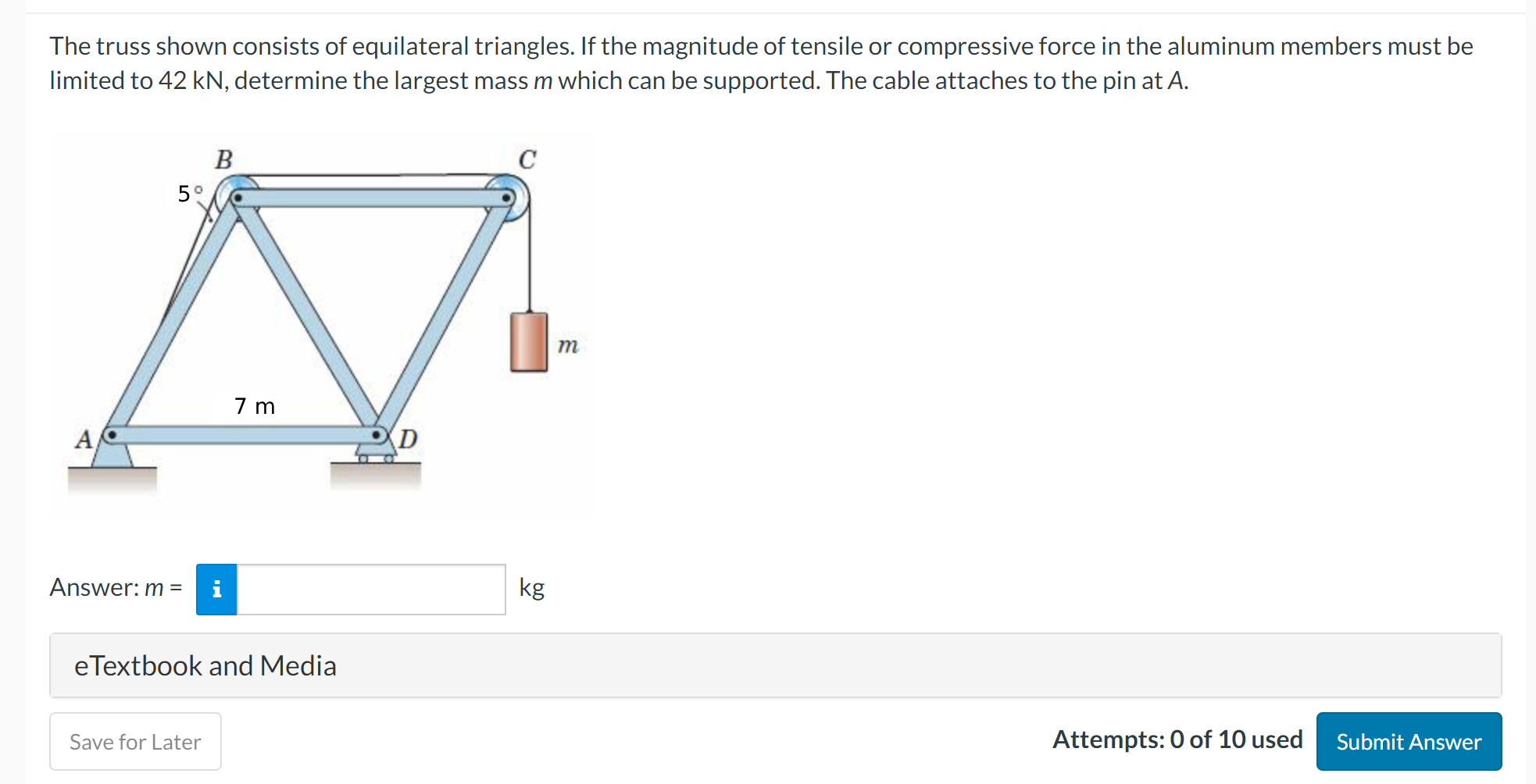 Solved The truss shown consists of equilateral triangles. If | Chegg.com