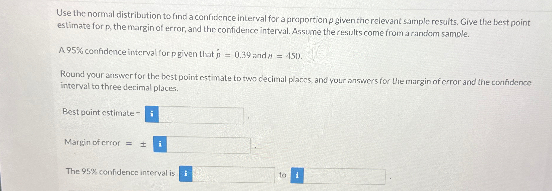 Solved Use the normal distribution to find a confidence | Chegg.com