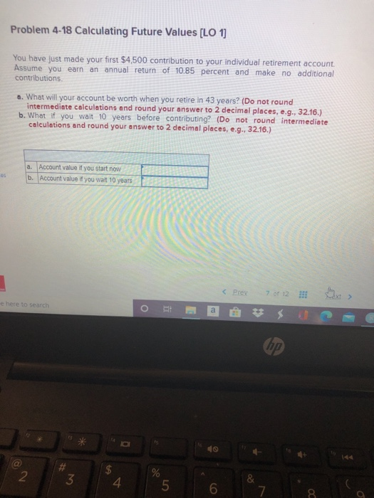 Solved Problem 4-18 Calculating Future Values [LO 1] You | Chegg.com