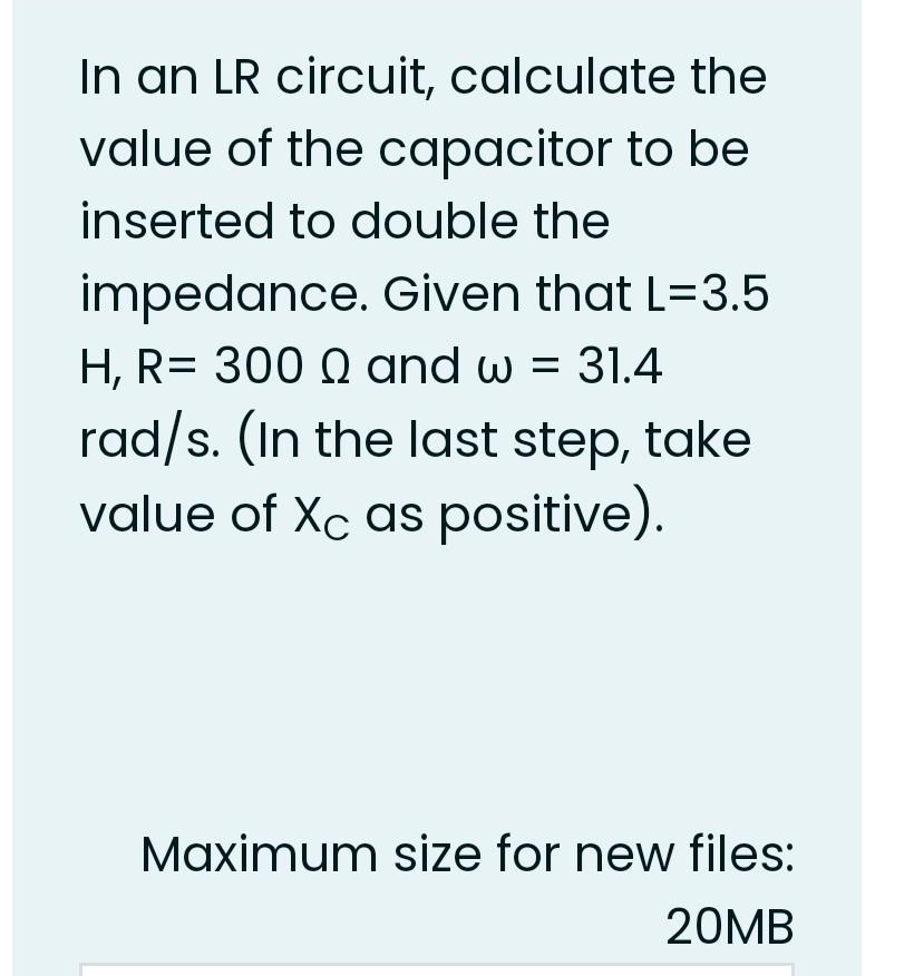 Solved In an LR circuit, calculate the value of the | Chegg.com