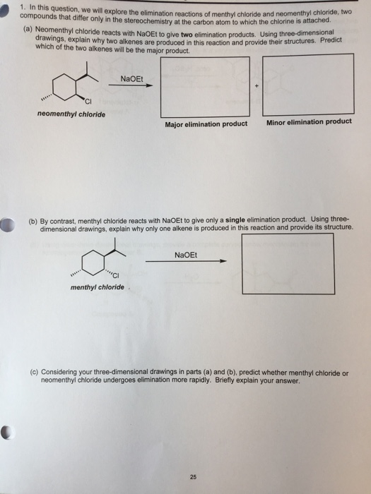 Solved 1. In this question, we will explore the elimination | Chegg.com