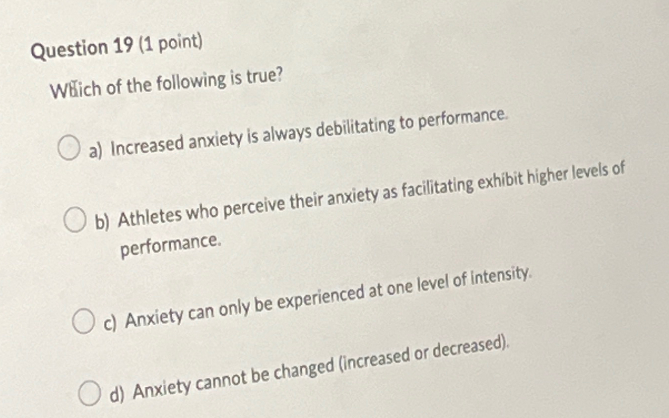Solved Question 19 (1 ﻿point)Which of the following is | Chegg.com