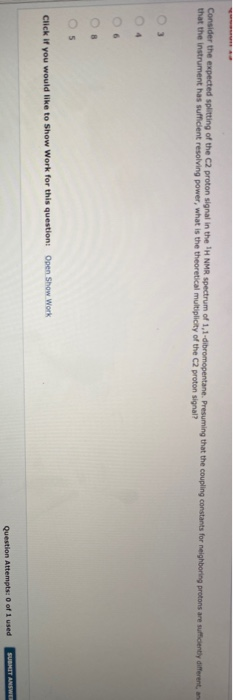 Solved Consider the expected splitting of the C2 proton | Chegg.com