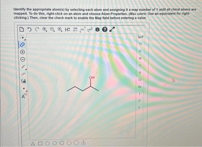 Solved Identify the appropriate atom(s) by selecting each | Chegg.com
