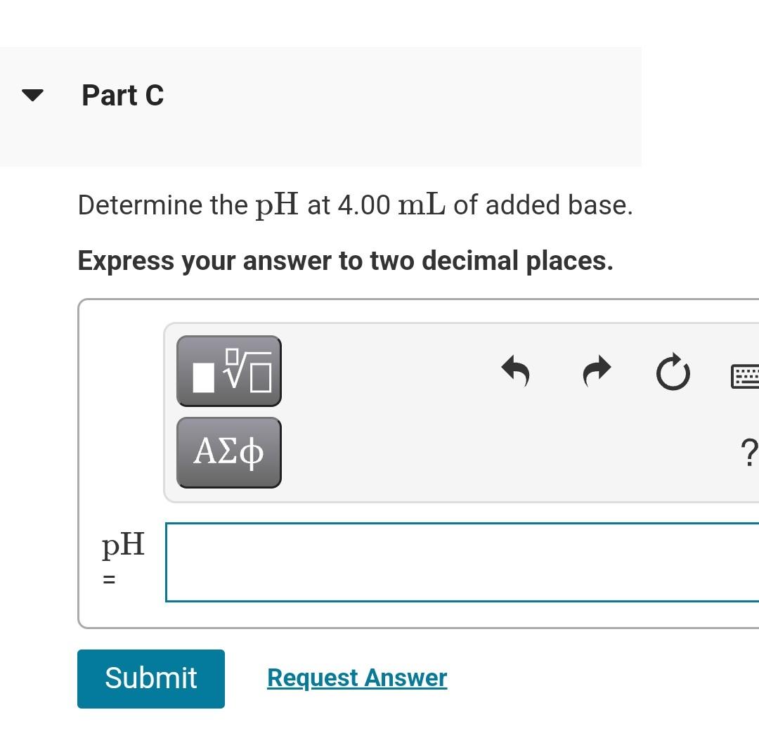 Solved Part E Determine the pH at the equivalence point. | Chegg.com