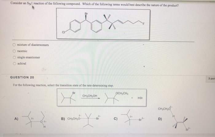Solved Consider an Syl reaction of the following compound. | Chegg.com