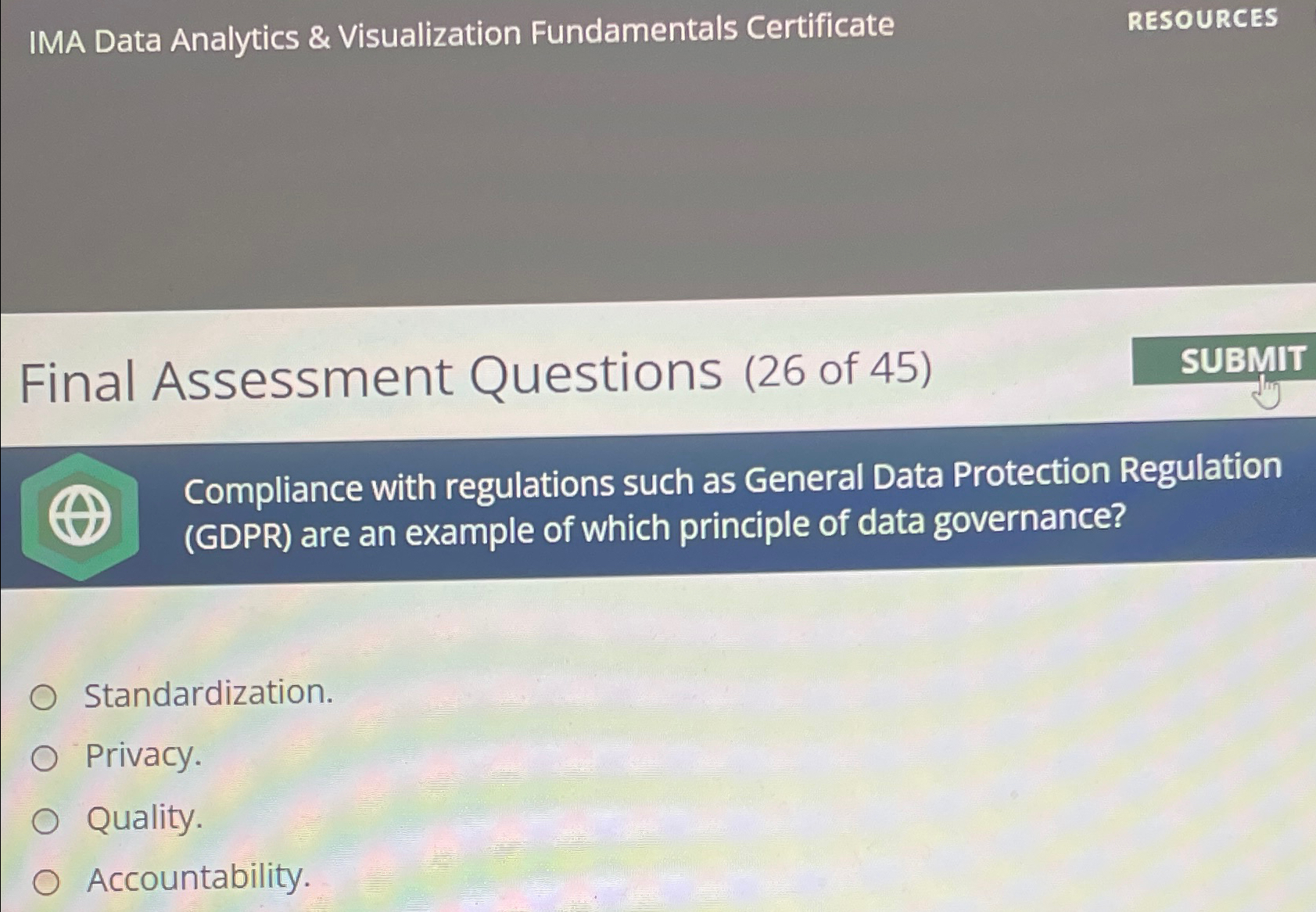 Solved IMA Data Analytics & Visualization Fundamentals | Chegg.com
