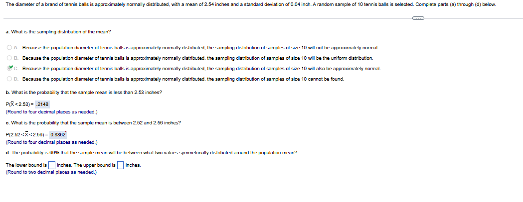 Question content area topPart 1The diameter of a | Chegg.com
