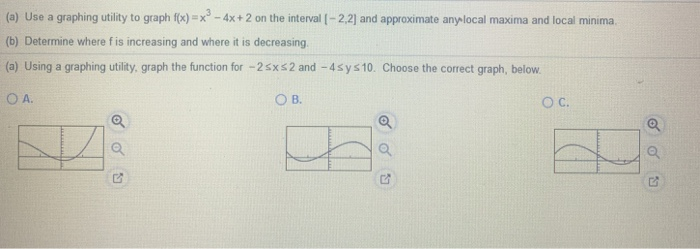 Solved (a) Use a graphing utility to graph f(x)=x-4x+2 on | Chegg.com