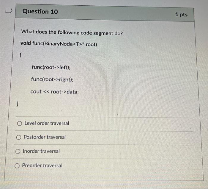 Solved If A Non Empty Binary Tree Has N Nodes What Is The 