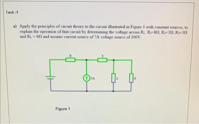 Solved a) Apply the principles of circuit theory to the | Chegg.com