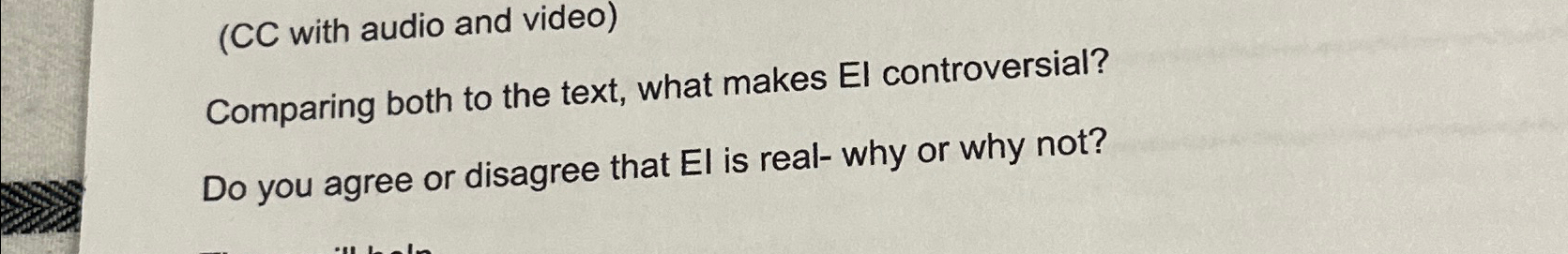 Solved (CC with audio and video)Comparing both to the text, | Chegg.com