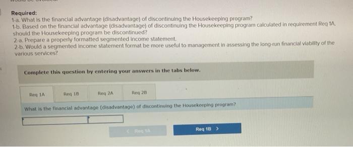 Solved Problem 13-19 (Algo) Dropping or Retaining a Segment | Chegg.com