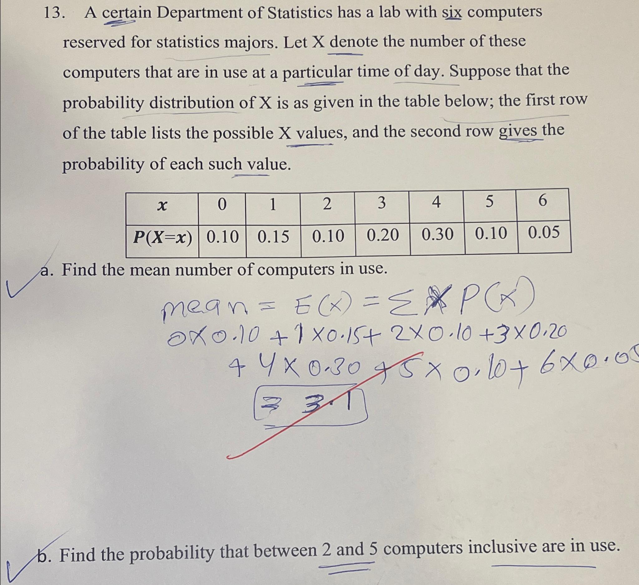 Solved A certain Department of Statistics has a lab with six | Chegg.com