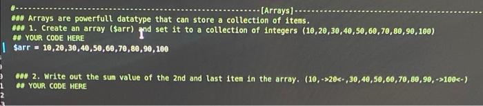 Solved -- [Arrays) - ### Arrays are powerfull datatype that | Chegg.com