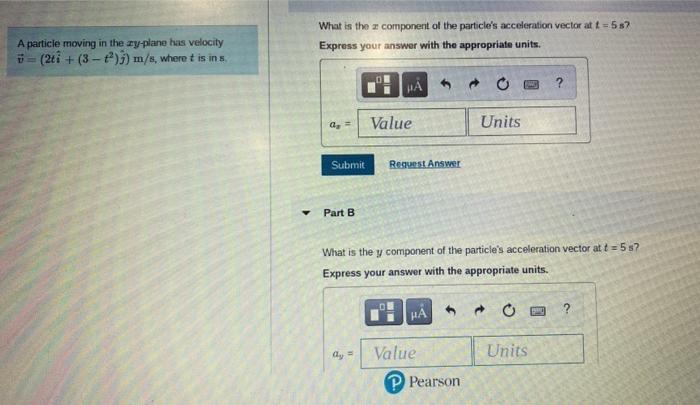 Solved What is the x component of the particle's | Chegg.com