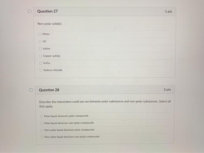 Solved The results for the demonstration for polarity of | Chegg.com