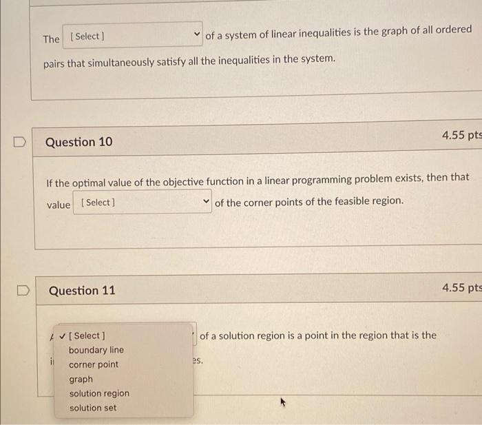 Solved a system of linear inequalities is the graph of all | Chegg.com