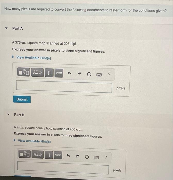 Solved How Many Pixels Are Required To Convert The Following Chegg