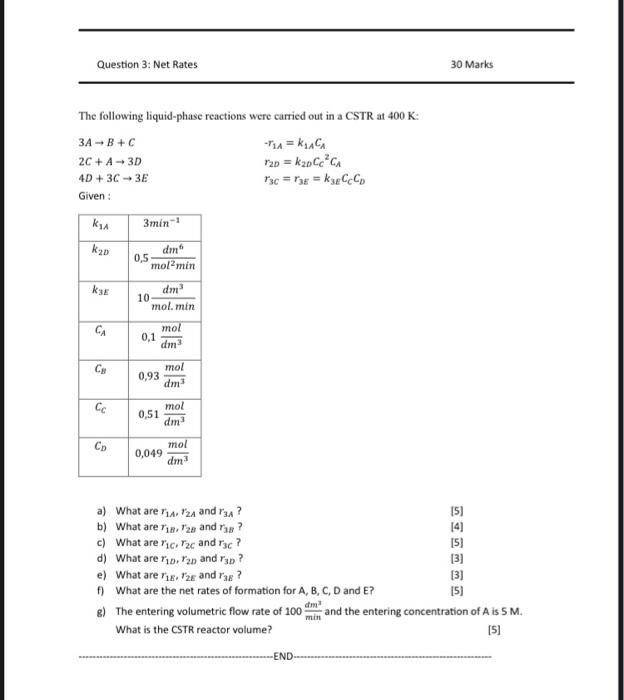 Solved Question 1: Reactor Selection and operating | Chegg.com