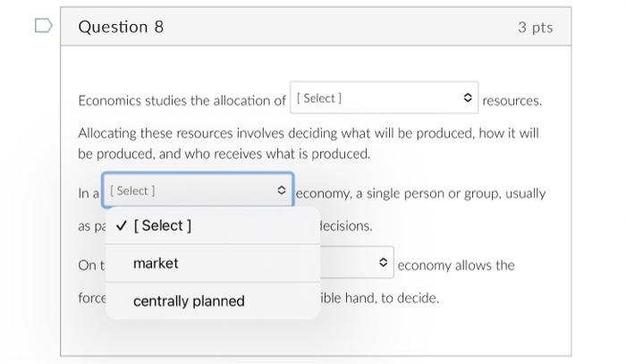 Solved Economics studies the allocation of resources. it | Chegg.com