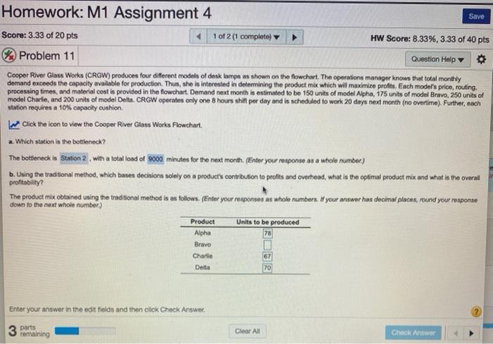 Solved Save Homework: M1 Assignment 4 Score: 3.33 of 20 pts | Chegg.com