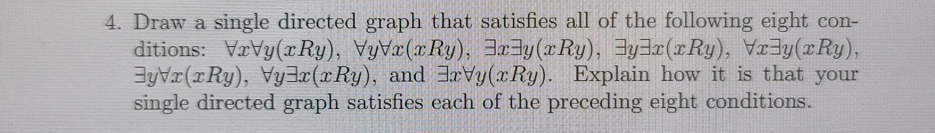 Solved Draw a single directed graph that satisfies all of | Chegg.com