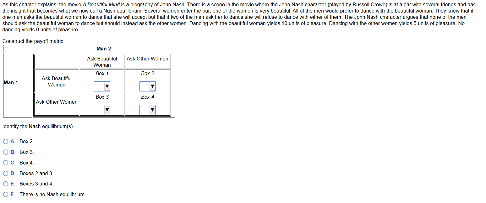 Solved dancing yields 0 ﻿units of pleasure.Construct the | Chegg.com