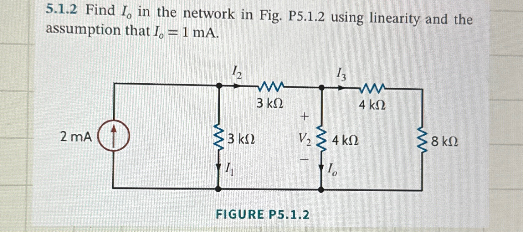 Solved 5.1.2 ﻿Find Io ﻿in the network in Fig. P5.1.2 ﻿using | Chegg.com