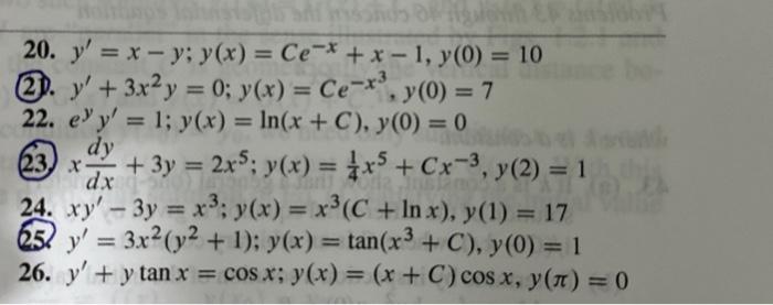 Solved In Problems 17 through 26, first verify that y(x) | Chegg.com Solved In Problems 17 through 26, first verify that y(x) | Chegg.com