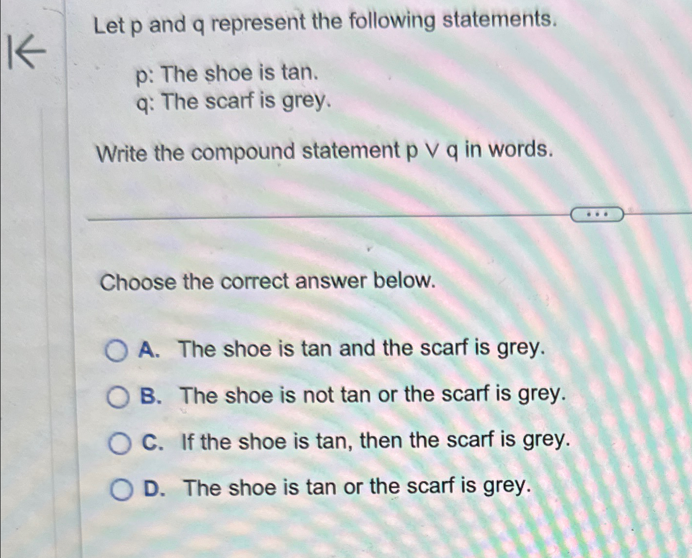 Solved Let p ﻿and q ﻿represent the following statements.p ﻿: | Chegg.com
