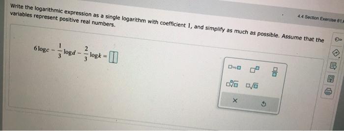 Solved Write the logarithmic expression as a single | Chegg.com