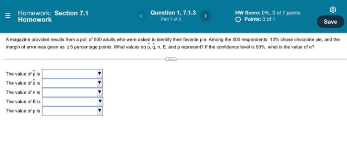 Solved Homework Section 7 1 Homework Question 1 7 1 3 Part