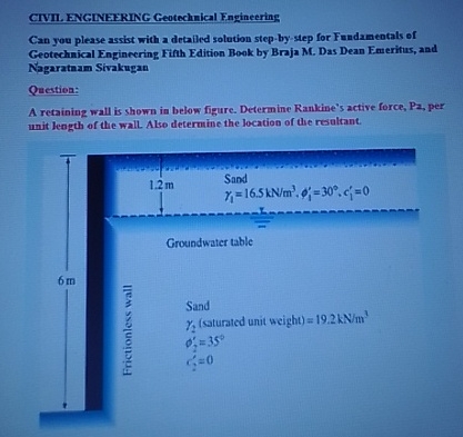 Solved CIVIL ENGINEERING Geotechnical FingineeringCan you | Chegg.com