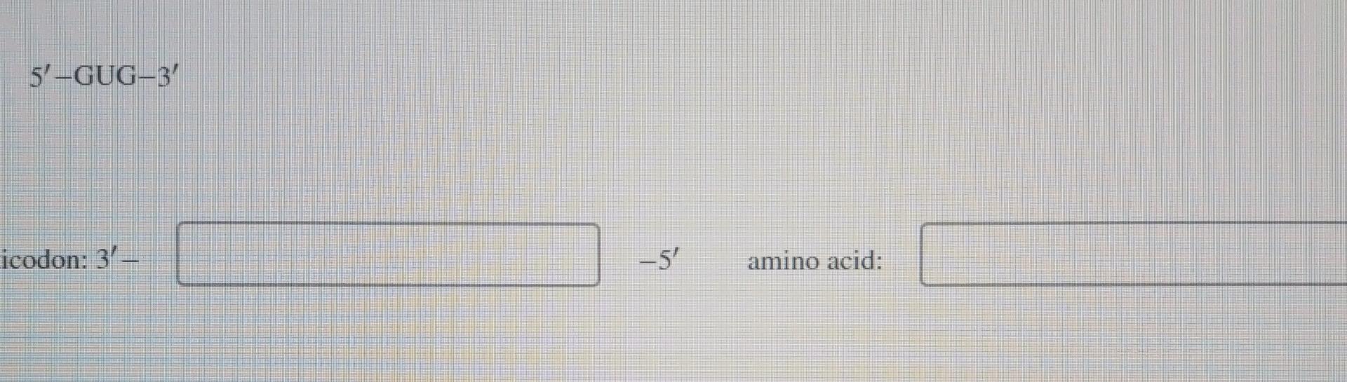 Solved For each codon, provide the anticodon and the | Chegg.com