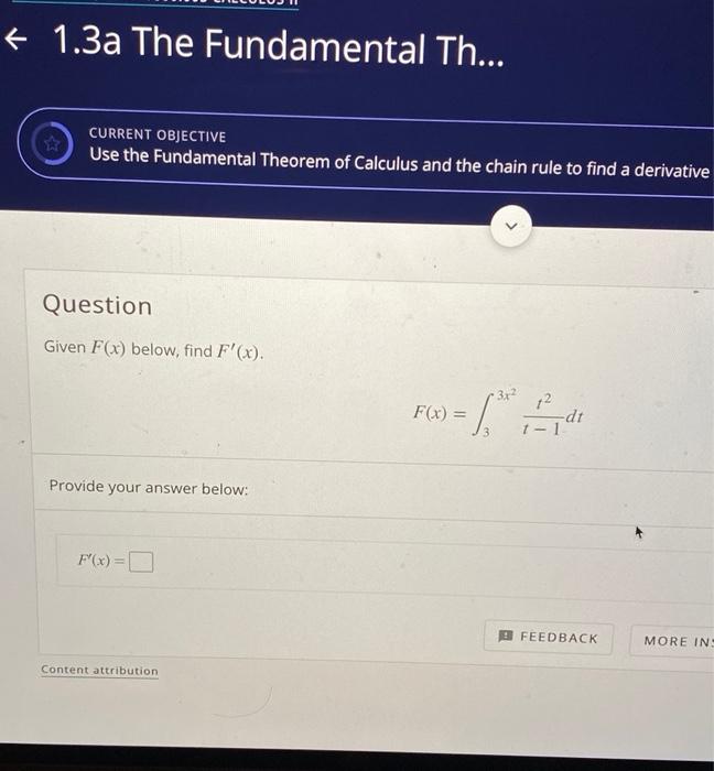 Solved + 1.3a The Fundamental Th... CURRENT OBJECTIVE Use | Chegg.com