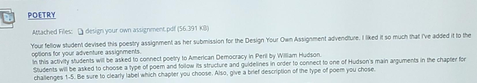 Solved Attached Files: design your own assignment.pdf ( | Chegg.com