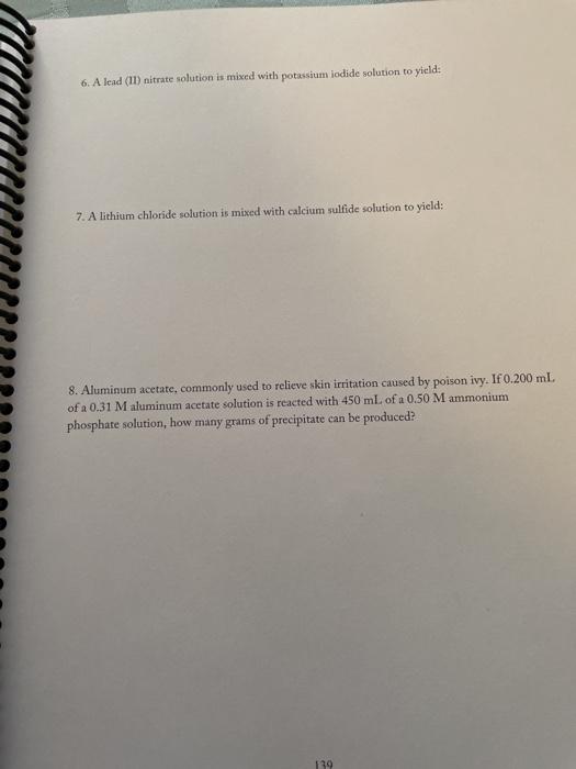 Solved Identify from the following mixtures (problems 4-7) | Chegg.com