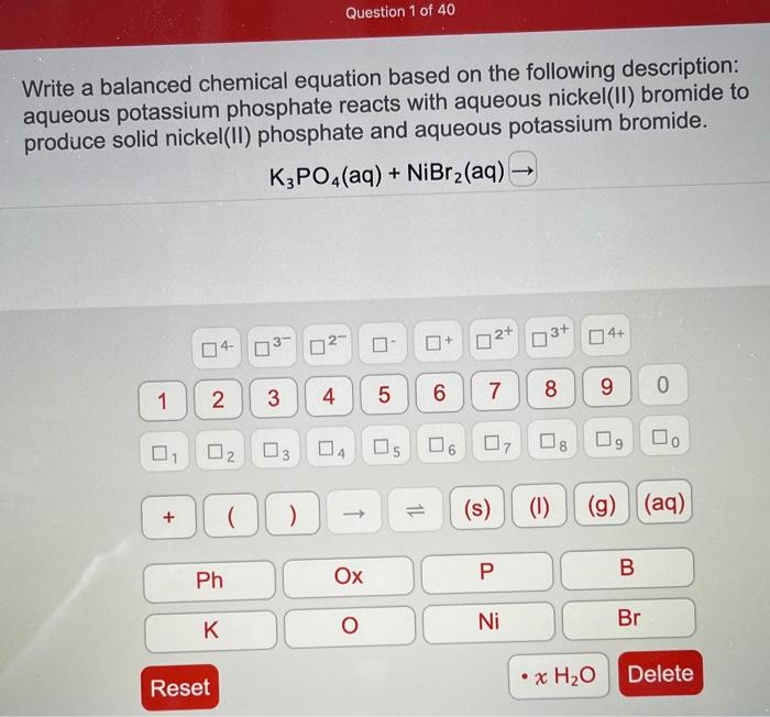 Solved Write a balanced chemical equation based on the | Chegg.com